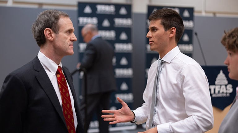 Dr. Samuel Gregg Discusses Free Markets with TFAS Students